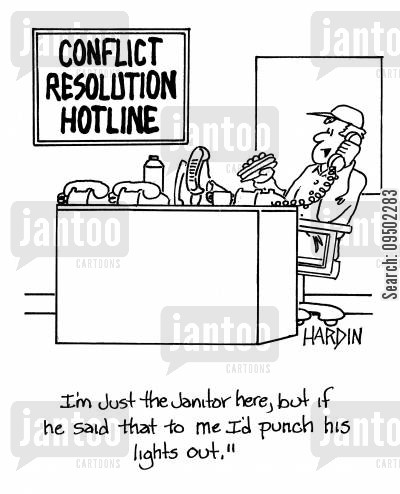 conflict resolution cartoons - Humor from Jantoo Cartoons