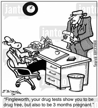 drug testing cartoons - Humor from Jantoo Cartoons
