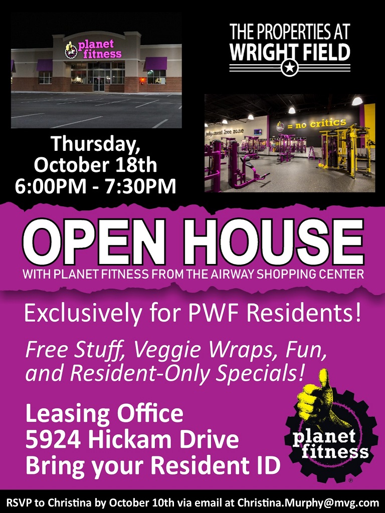Planet Fitness Open House | The Properties at Wright Field