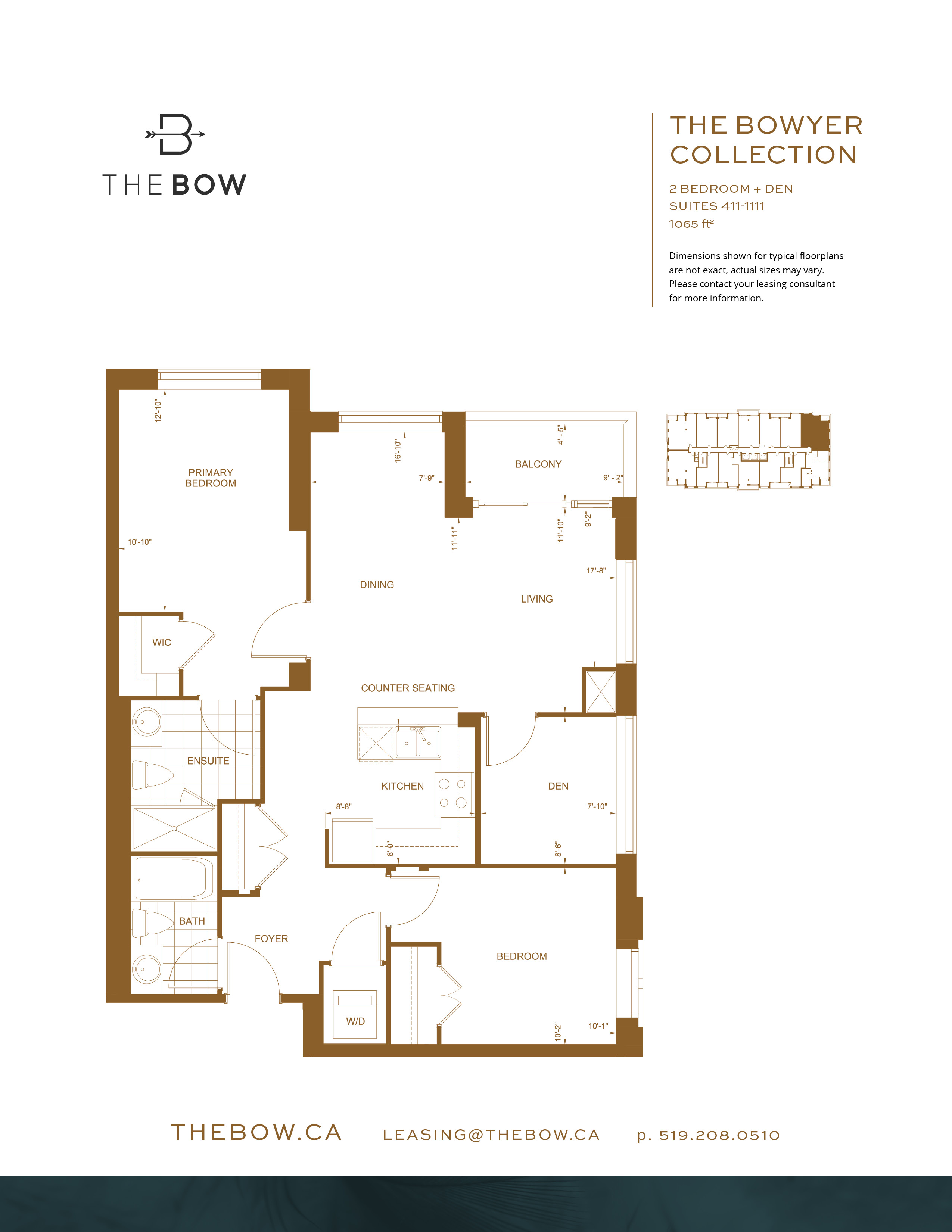 One and Two Bedroom Plus Den Apartments for Rent | The Bow