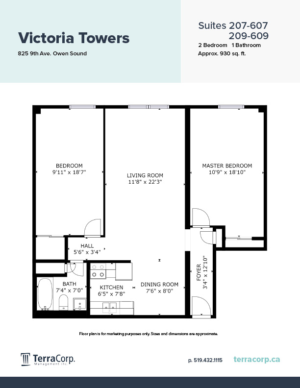 One and Two Bedroom for Rent in Owen Sound | TerraCorp Management