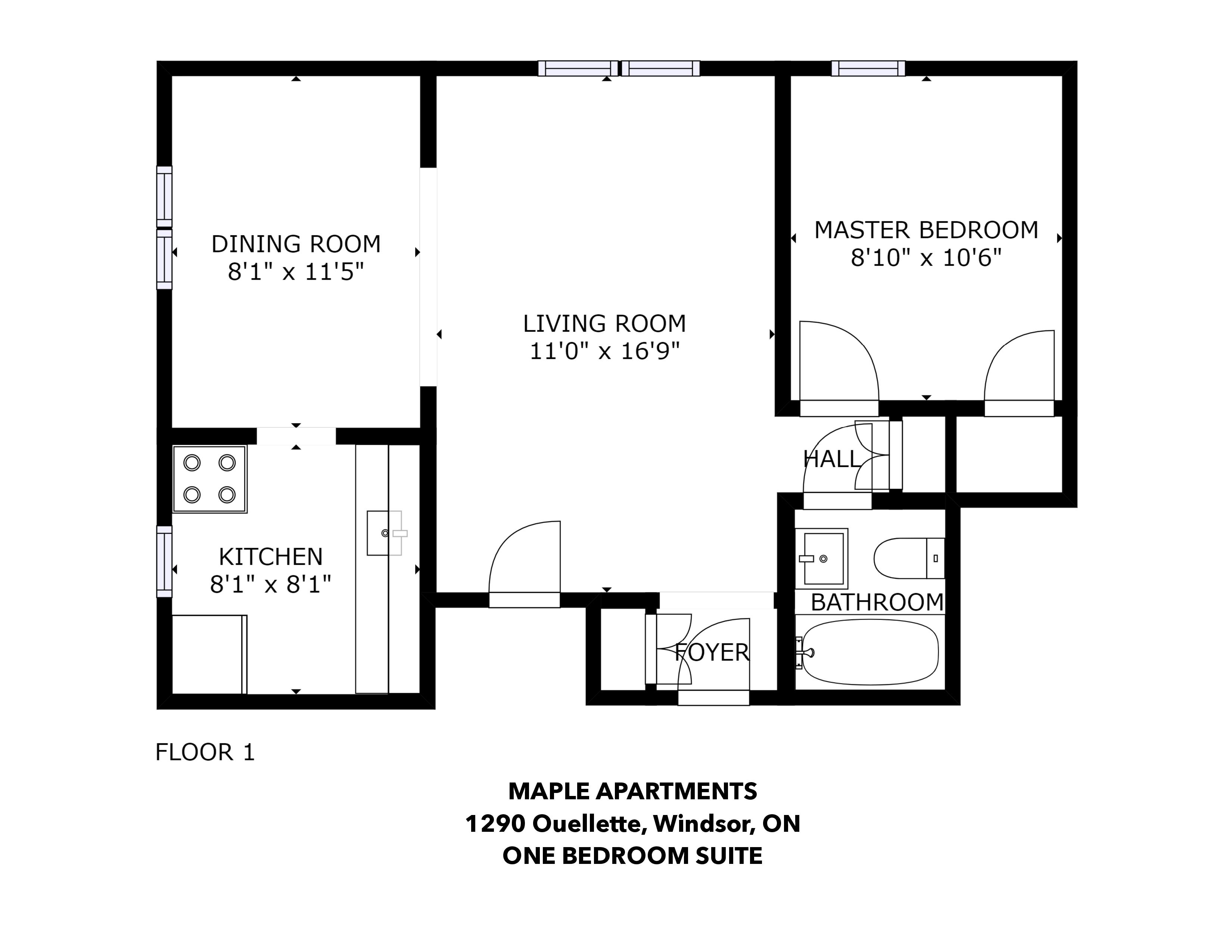 Maple Apartments located in Downtown Windsor Ontario | York Property ...