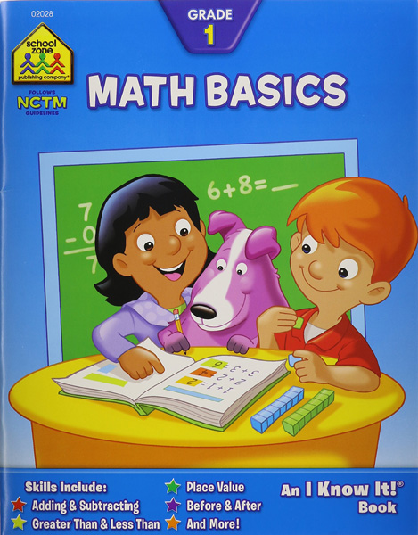 SCHOOL ZONE Math Basics Grade 1 Workbooks For Fast Learning - 32 Pages ...