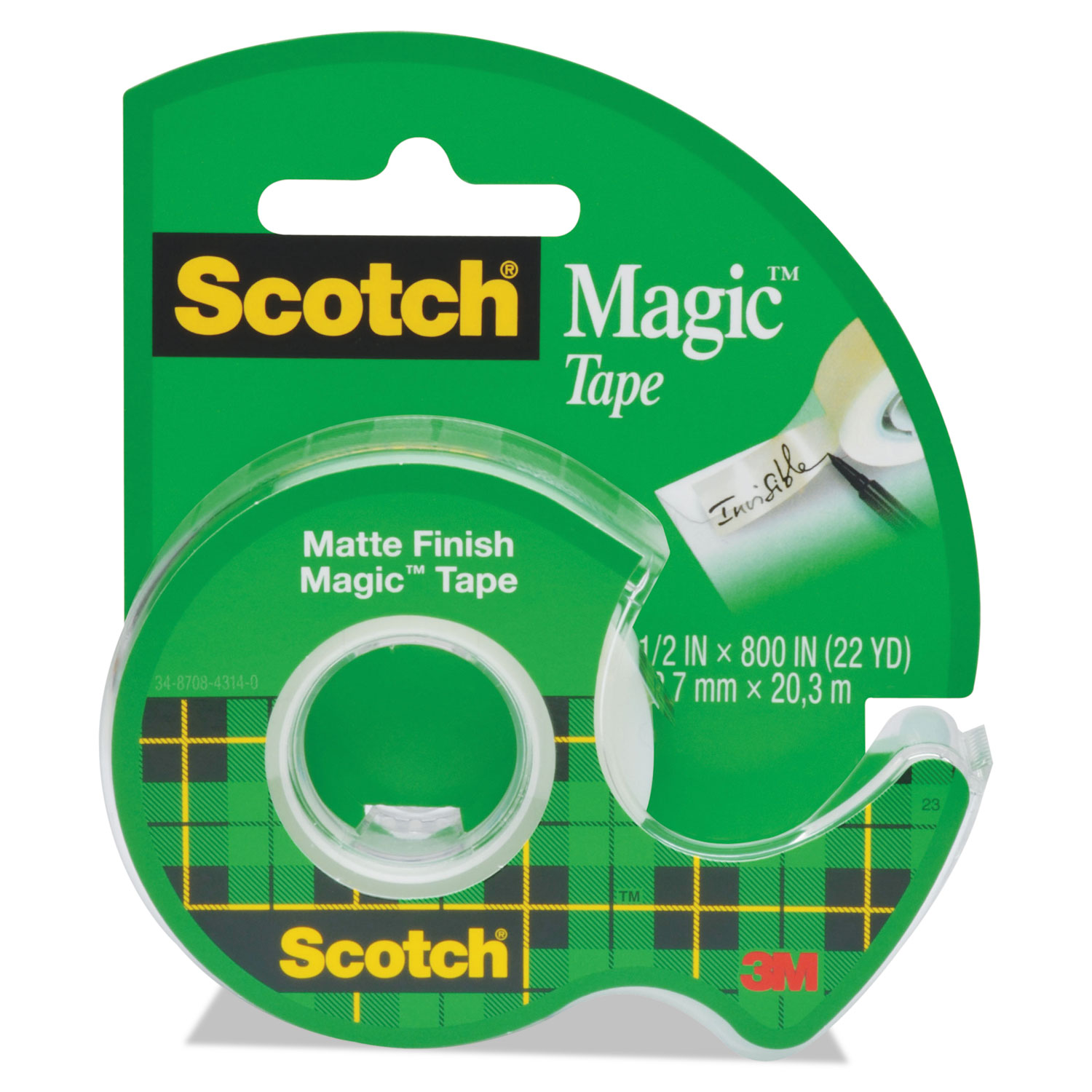 SCOTCH - Magic Tape with Plastic Dispenser - 1/2" x 800" | eBay