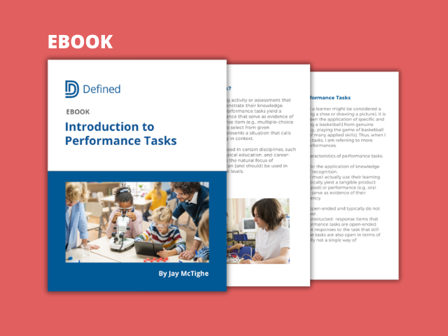 Introduction to Performance Tasks: An eBook for Educators