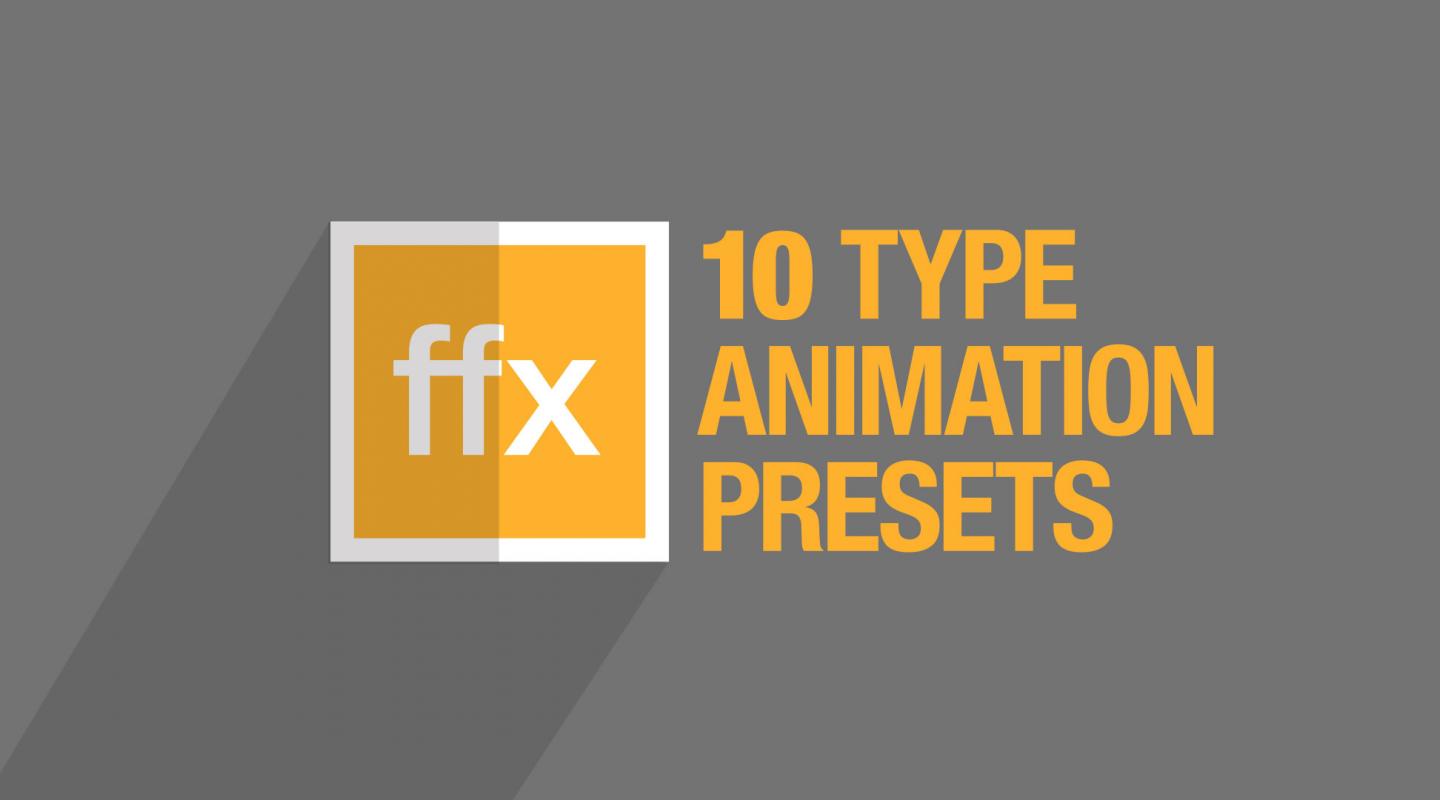 10 Free After Effects Type Animation Presets Motion Array