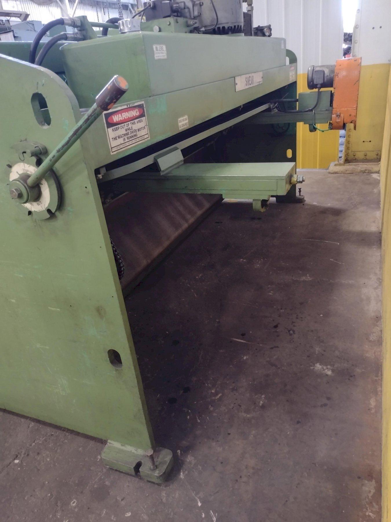 10′ X 1/4″ ACCURSHEAR MODEL #625010 HYDRAULIC POWER SHEAR: STOCK 17154