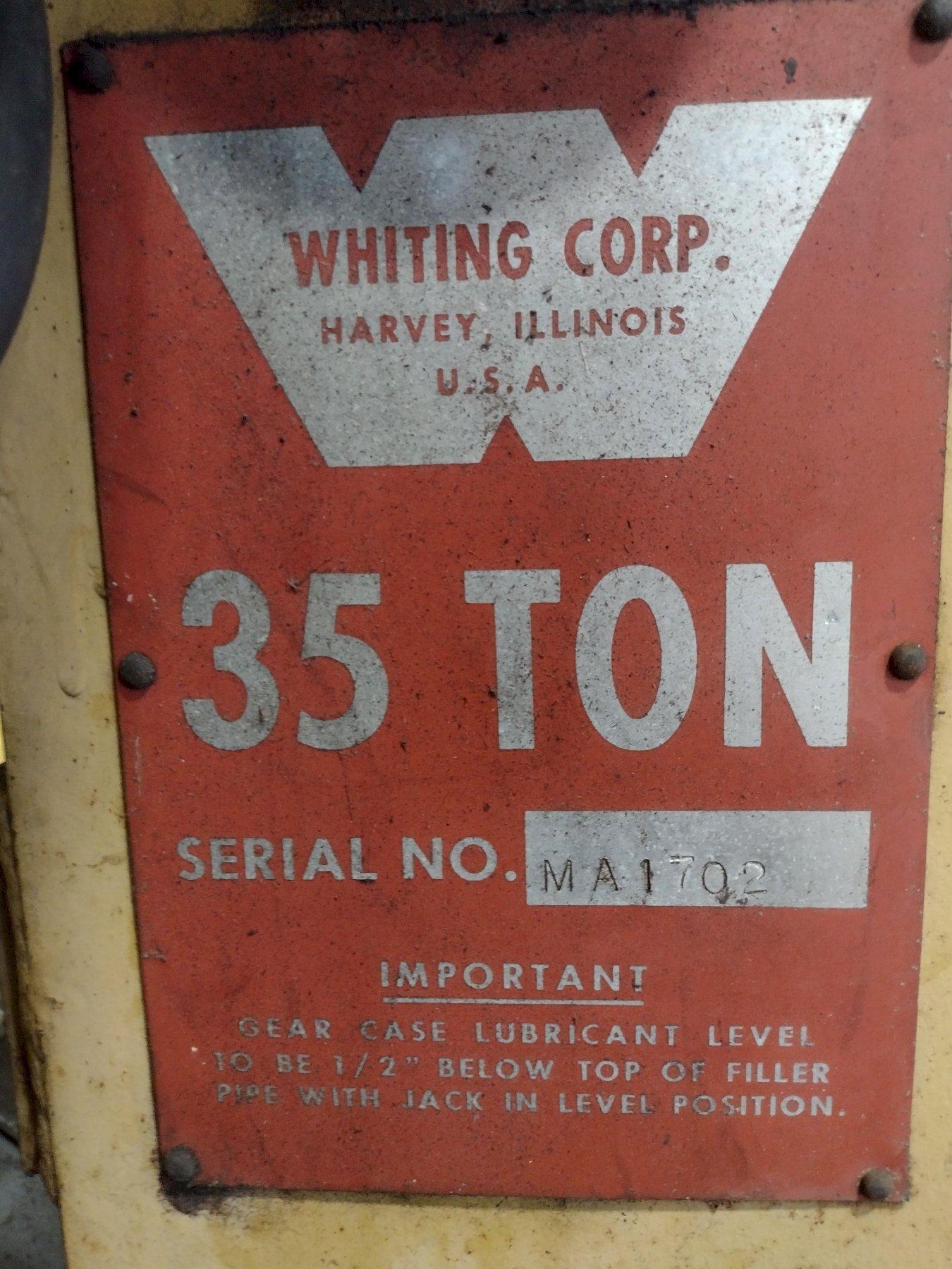 (4) 35 TON WHITING POWER PORTABLE ELECTRIC RAIL CAR LIFT JACKS: STOCK ...