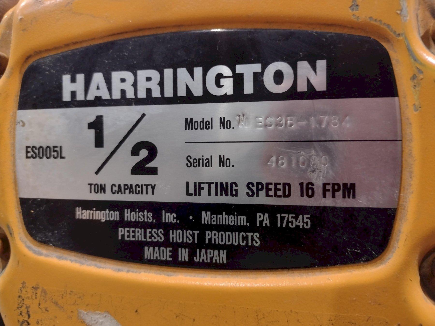 HARRINGTON CHAIN HOIST: STOCK #18894