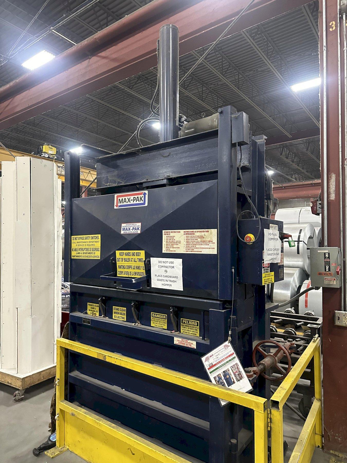 MAX PAK MP60 HD VERTICAL HYDRAULIC BALER: STOCK #22113