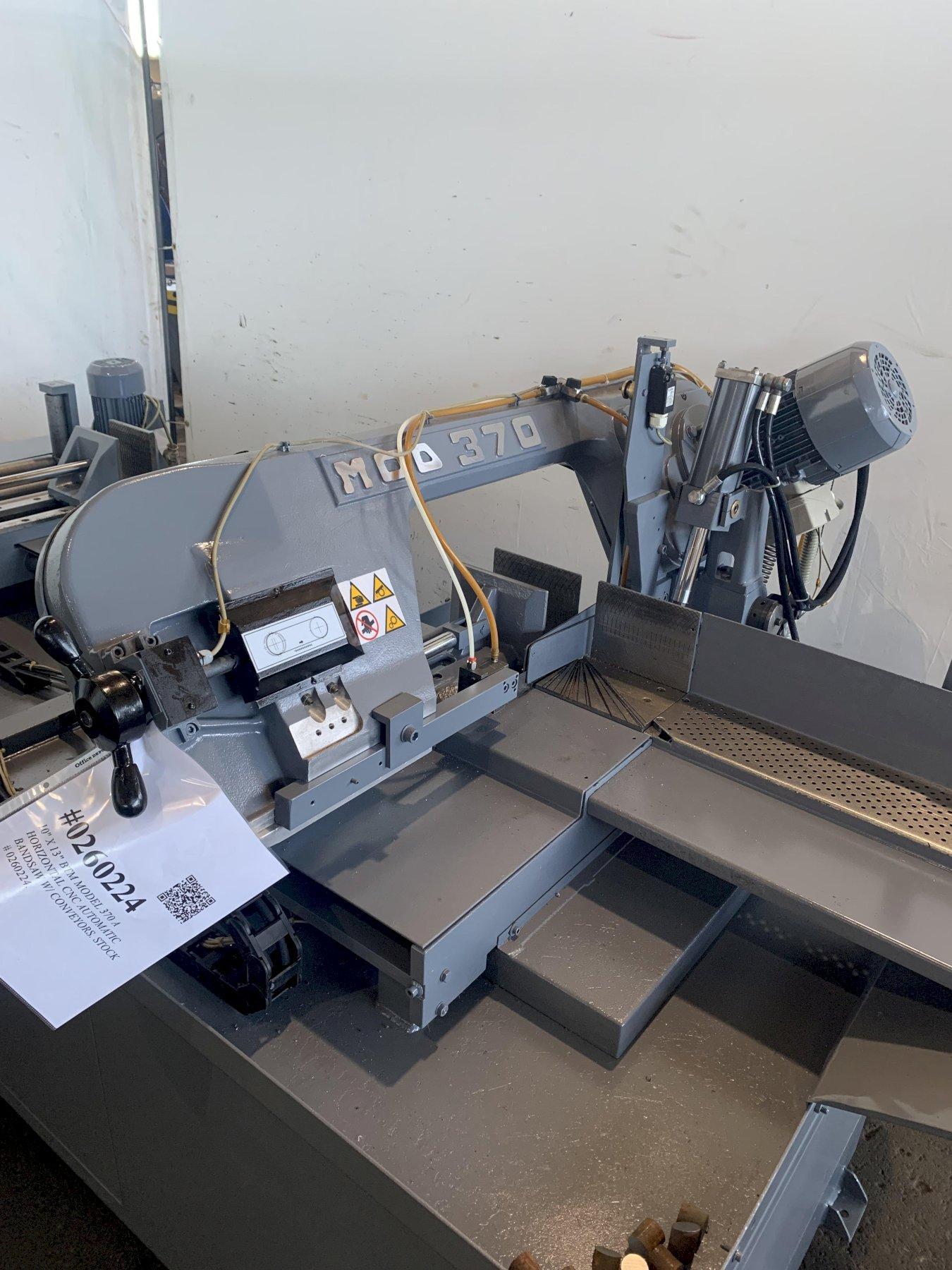 10″ X 13″ BTM MODEL 370 A HORIZONTAL CNC AUTOMATIC BANDSAW W/ CONVEYORS ...