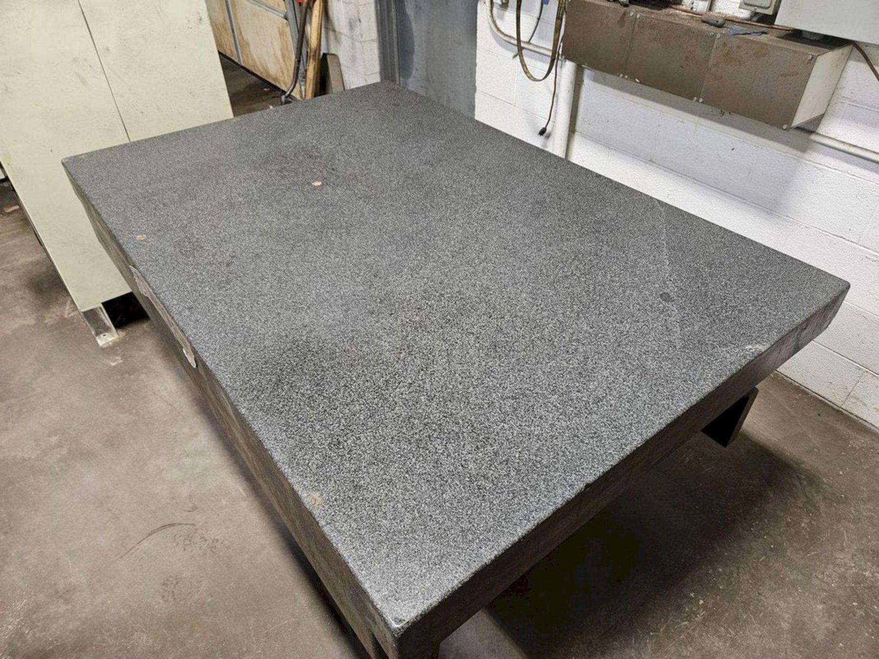 48″ X 72″ X 10″ MICRO-FLAT GRANITE SURFACE PLATE W/ STARRETT BASE ...