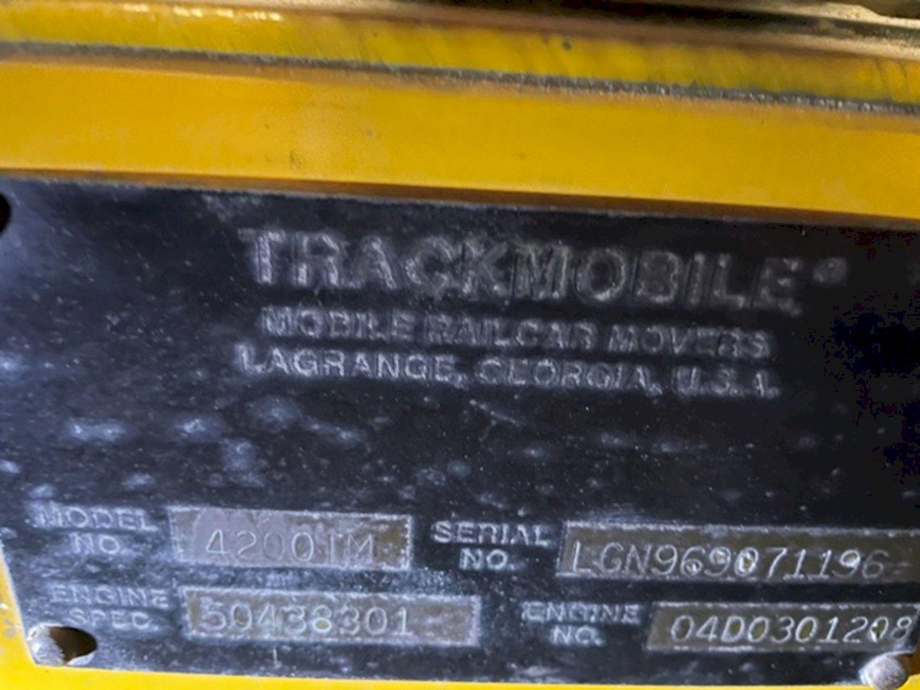 TRACKMOBILE MODEL #4200TM DIESEL OPERATED MOBILE RAILCAR MOVER: STOCK #20088