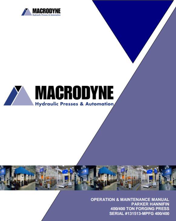 400/400 TON (2013) MACRODYNE MODEL #MPFG400/400 3-RAM HYDRAULIC PRESS ...