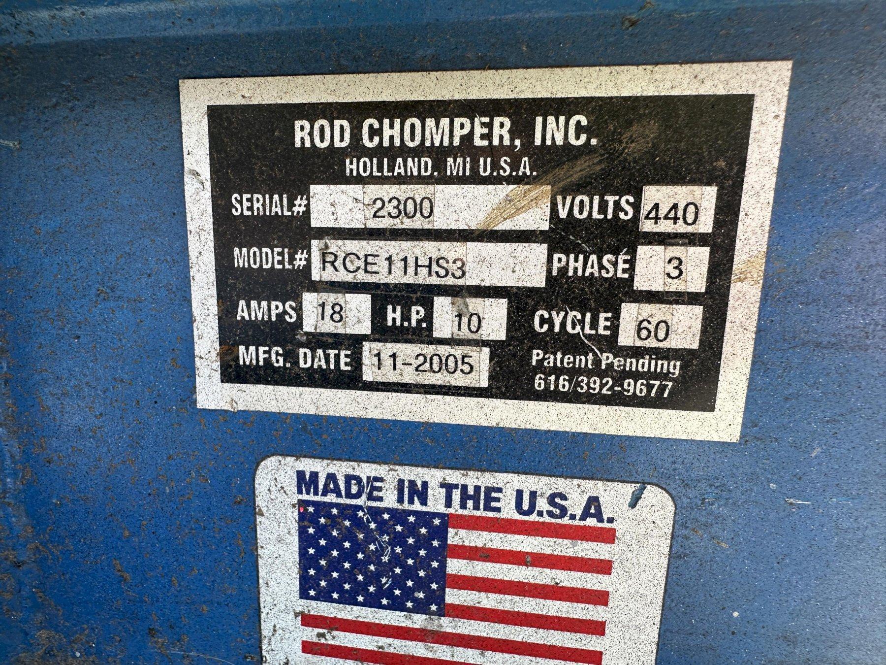 ROD CHOMPER RCE11HS3 - Benders, Rebar | Machine Hub