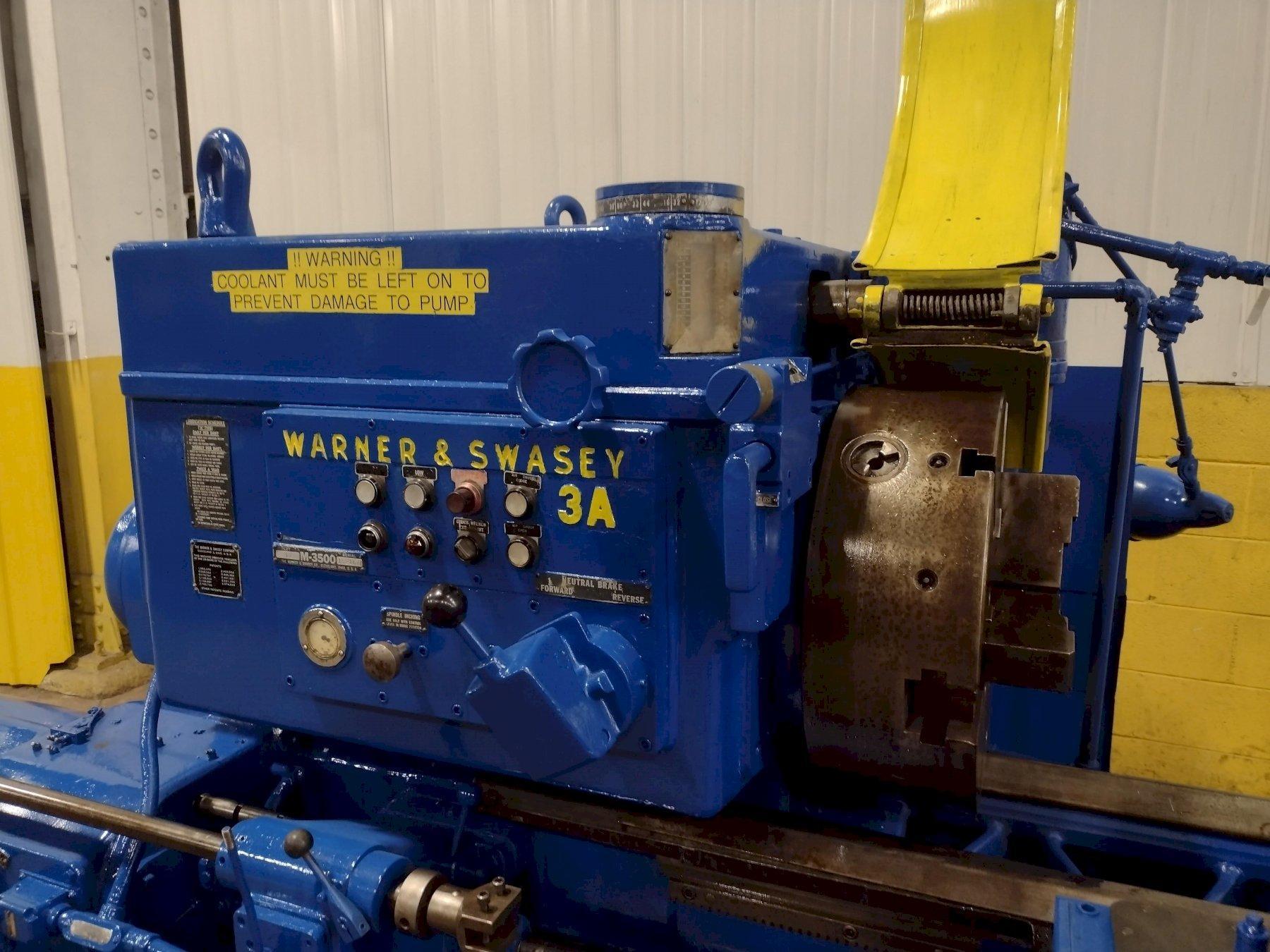 3A WARNER & SWASEY MODEL #M3500 CROSS SLIDING TURRET LATHE: STOCK #17207