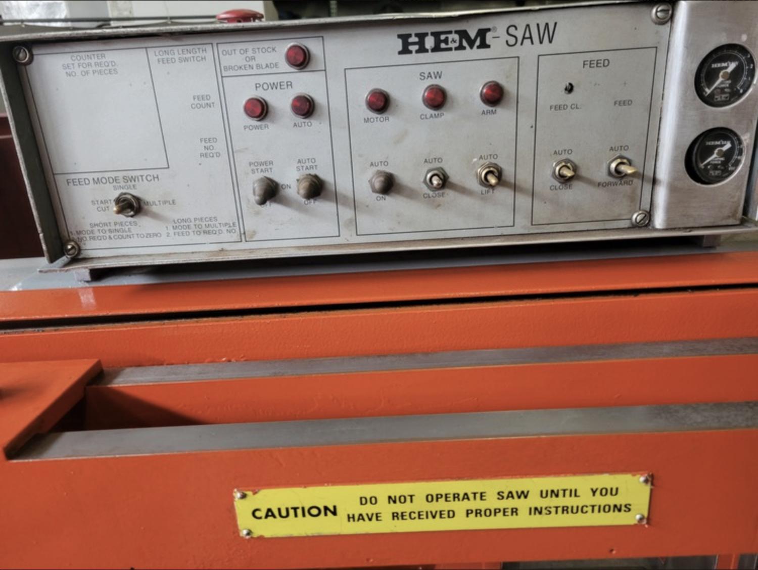 HEM 16” x 20” Semi-Automatic Horizontal Metal Cutting Band Saw w ...