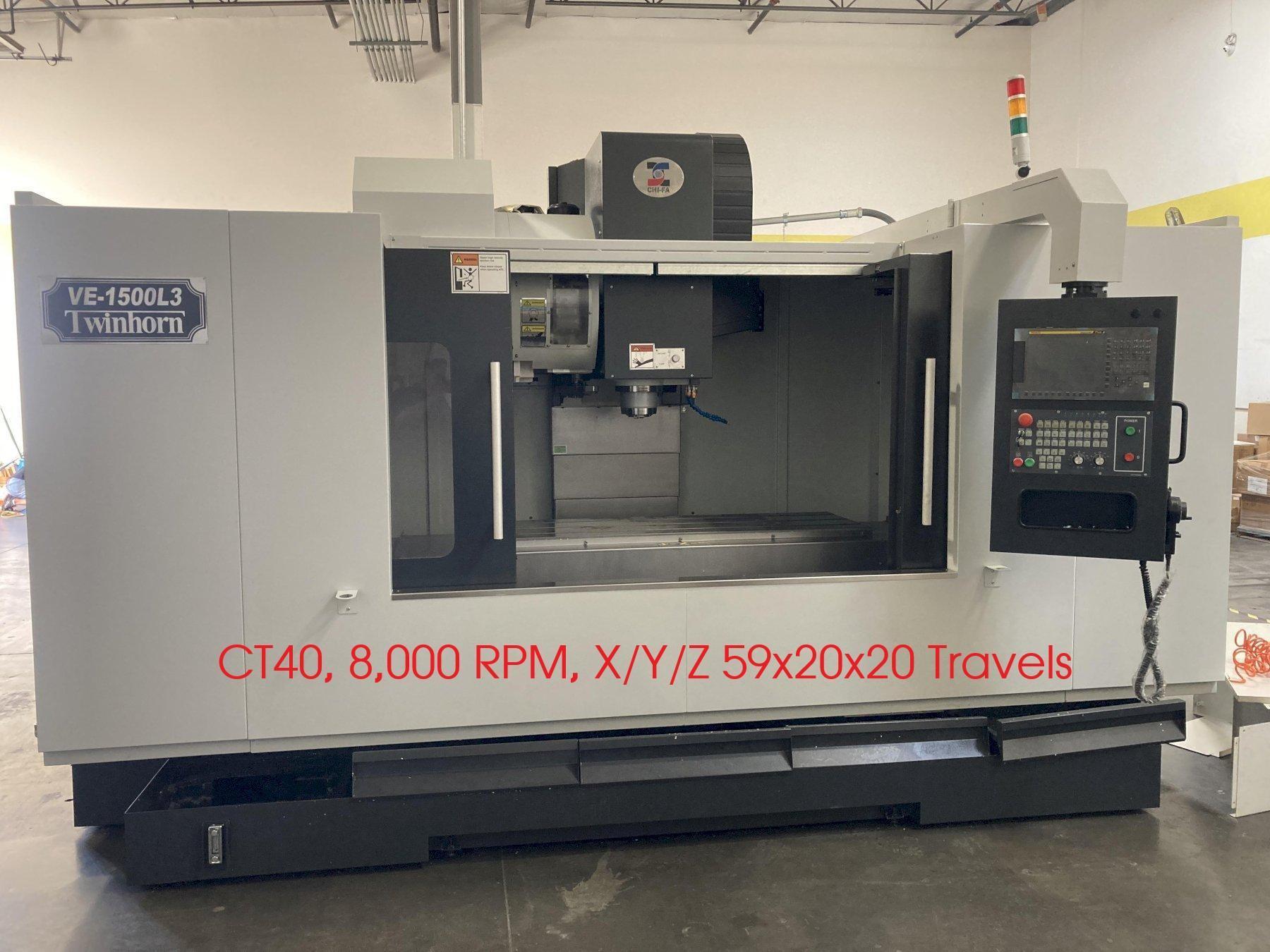Twinhorn VE-1500L3 Vertical Machining Center with Fanuc Oi-MF Control ...