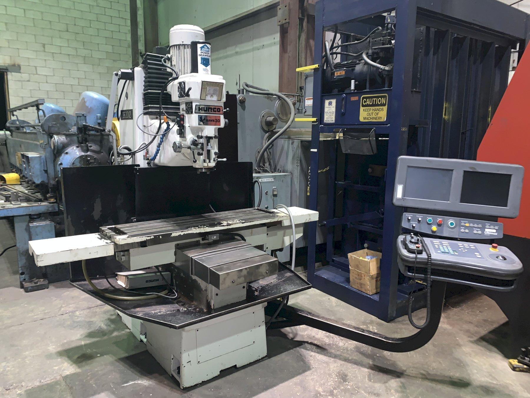 HURCO HAWK #30/DSM 3 AXIS VERTICAL CNC BED MILL: STOCK #11067