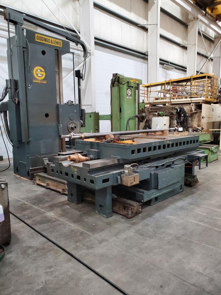 5″ GIDDINGS & LEWIS MODEL 70-H5-T TABLE TYPE HORIZONTAL BORING MILL ...