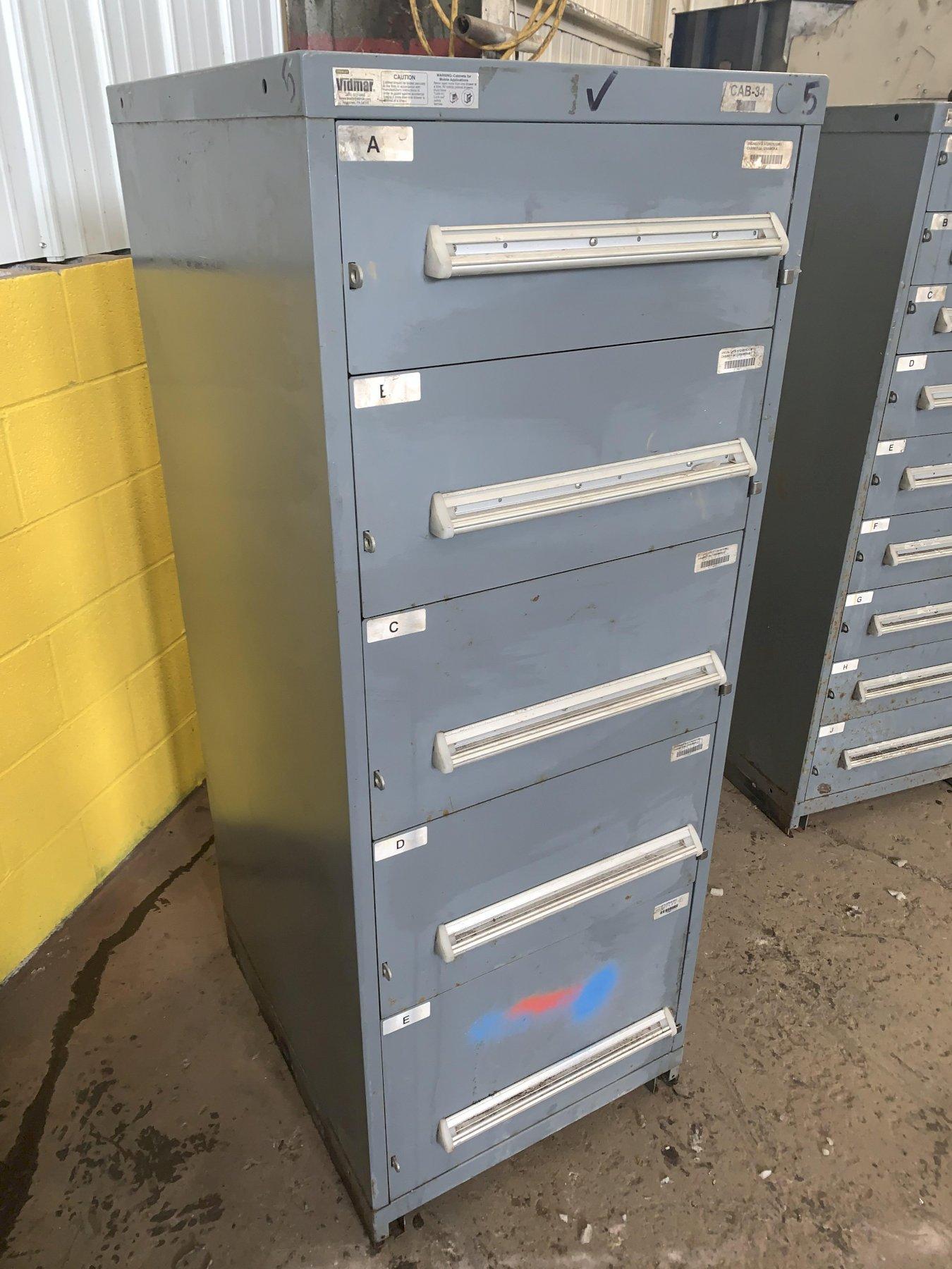 22.5” x 28” x 59” VIDMAR TOOL STORAGE CABINET: STOCK #12477