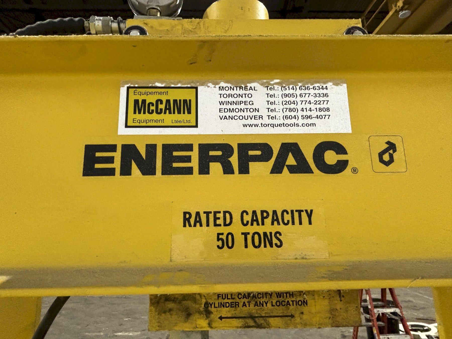 50 TON ENERPAC H-FRAME HYDRAULIC PRESS: STOCK #22033