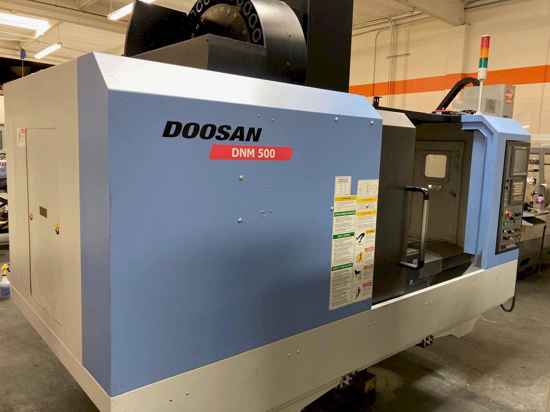 Doosan DNM500 CNC Vertical Machining Center 2010 Fanuc O-iMC Control ...