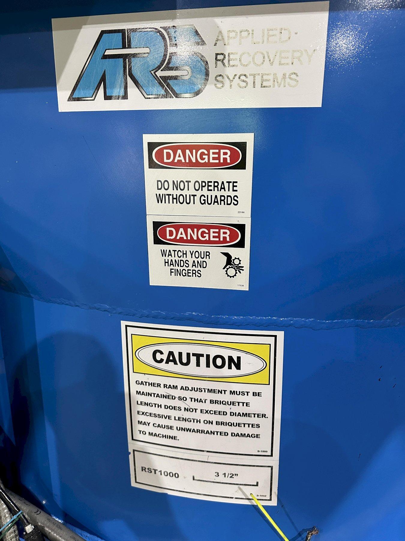 APPLIED RECOVERY SYSTEMS MODEL RST1000 PUCK MACHINE: STOCK #20843