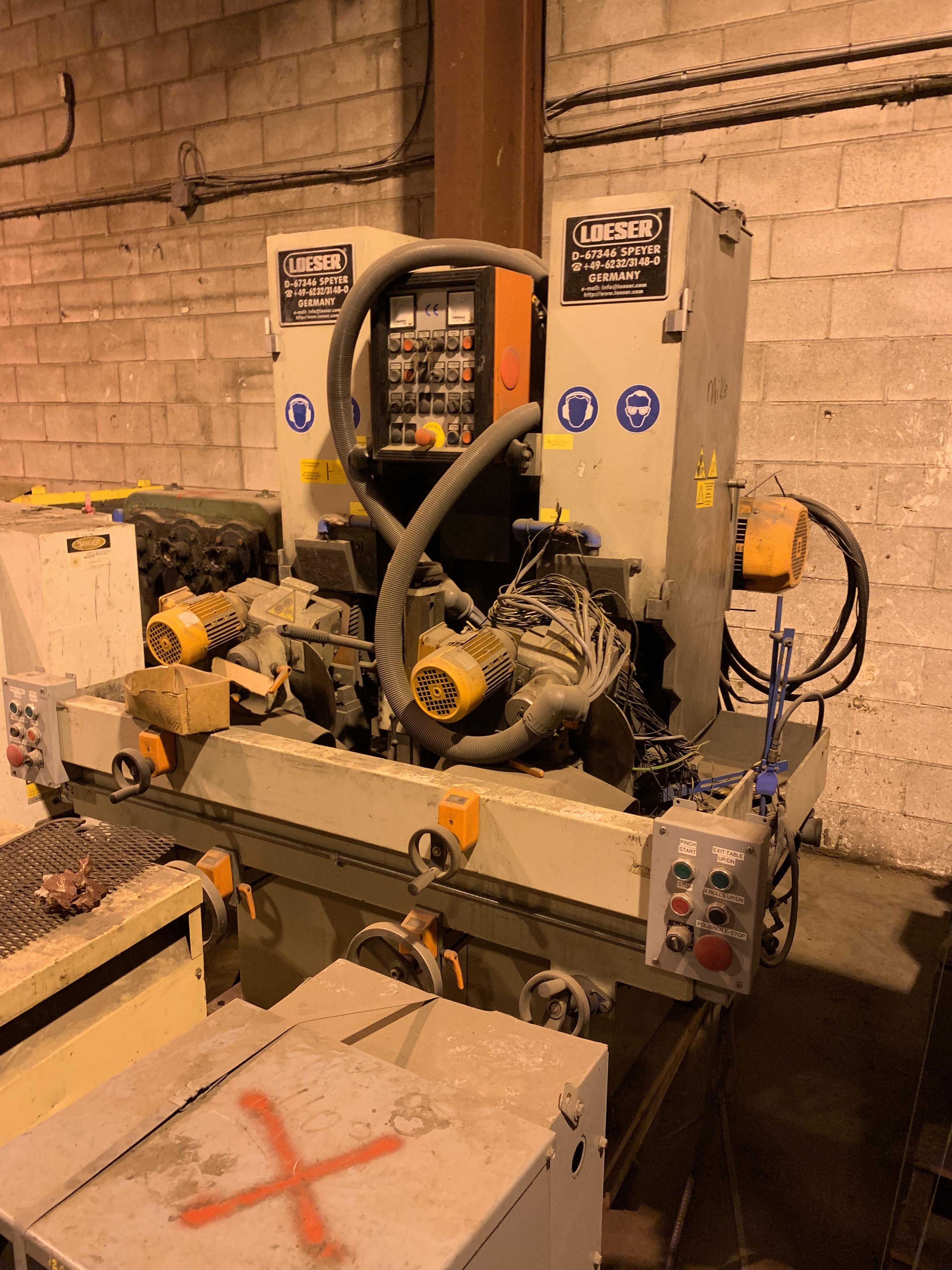 2 STATION LOESER CENTERLESS PIPE & TUBE POLISHER: STOCK #10624