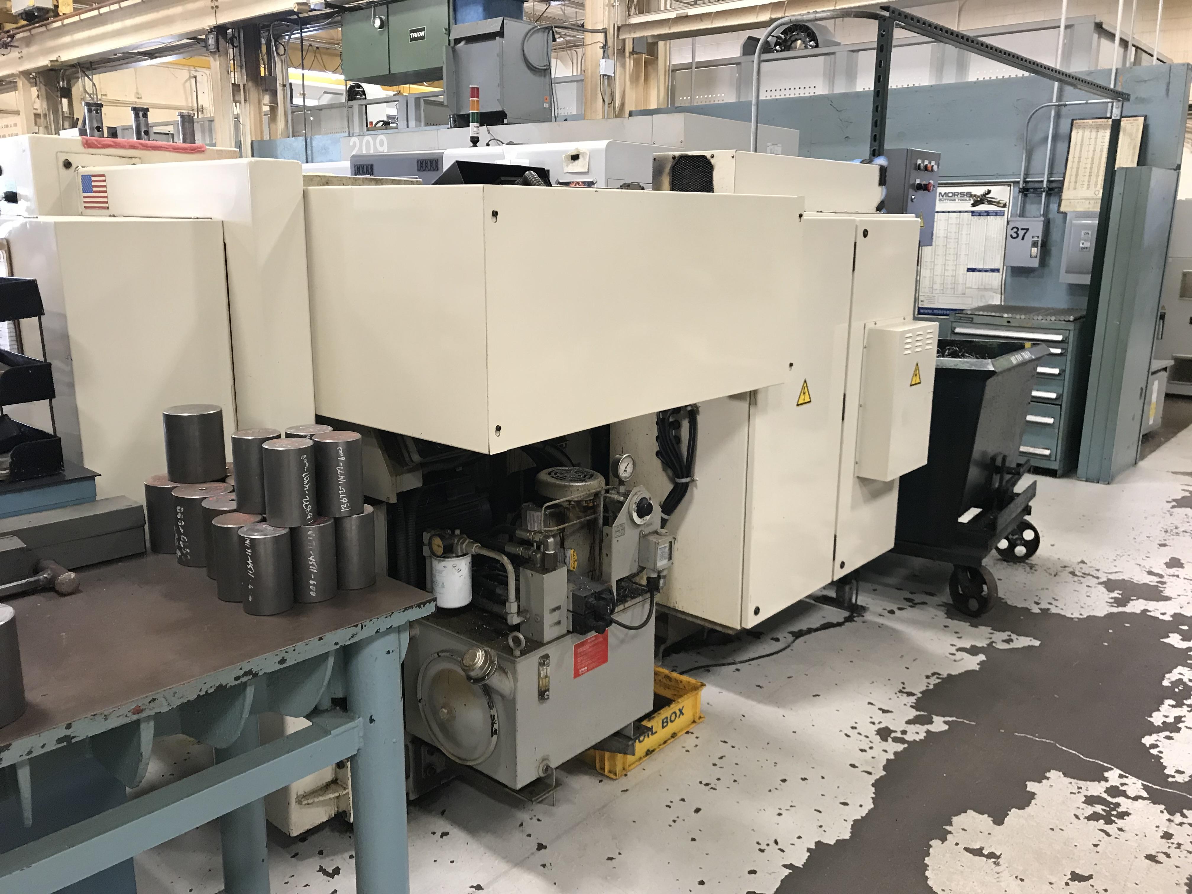 Okuma LNC-8 CNC Lathe, OSP 5020L, 10″ Chuck, 15.75″ Swing, 12 Position ...