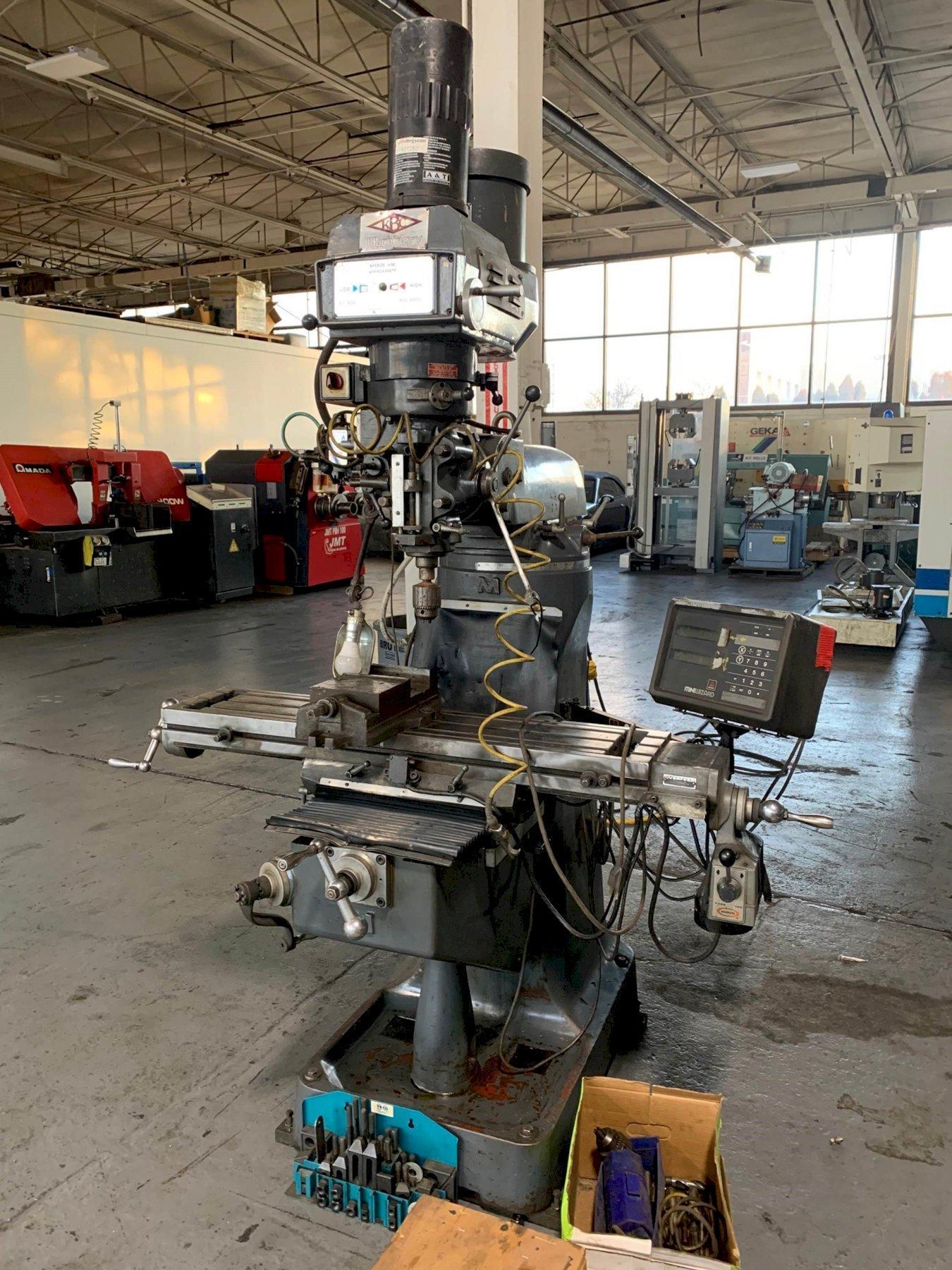 9″ x 42″ KBC MODEL TUM-1VS VERTICAL KNEE MILL | Blumberg Machinery Co.