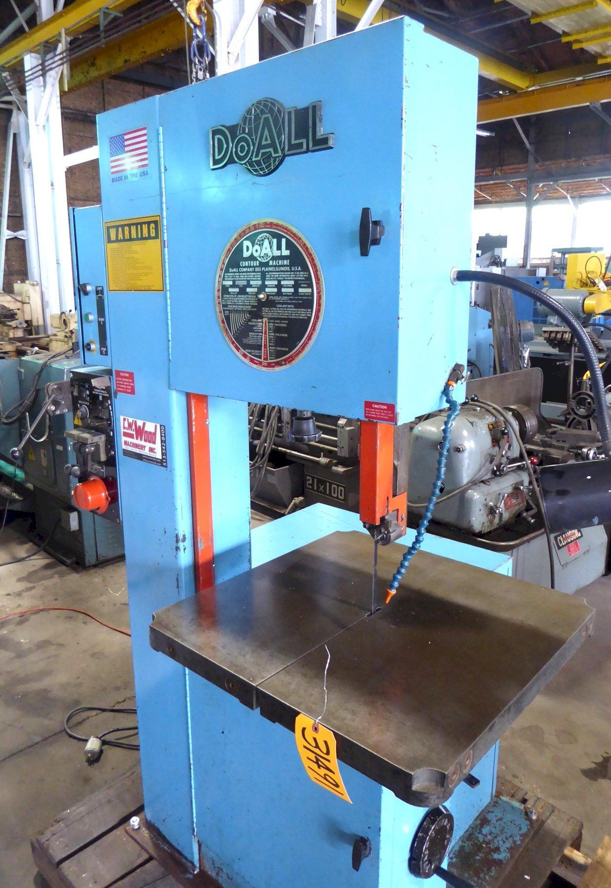 20″ DoAll Vertical Band Saw 2013-V, 13″ Under Guide, 55-2200 FPM, 26″ x ...