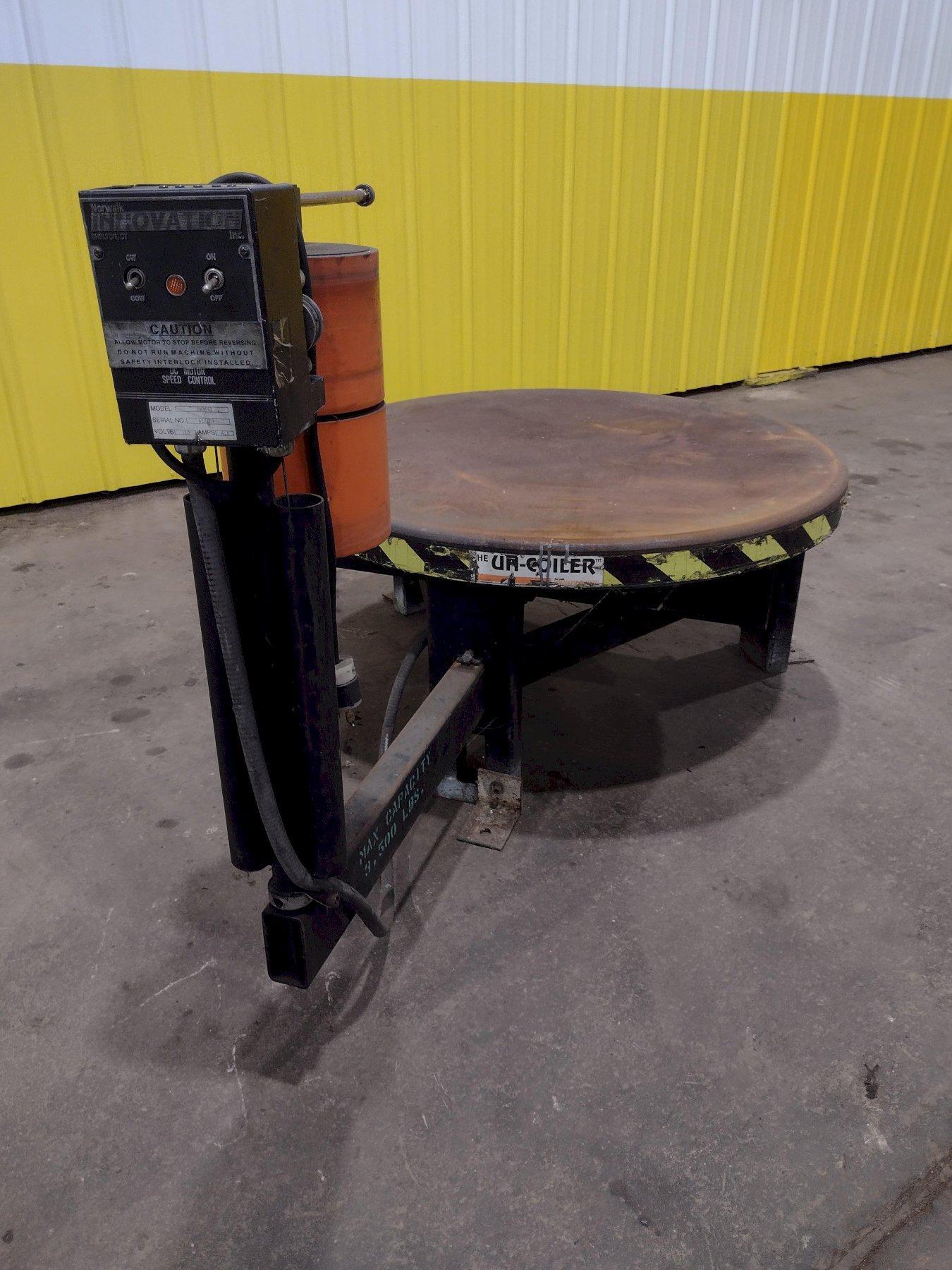 3500 X 42″ NORWALK HORIZONTAL REEL UNCOILER: STOCK #19536