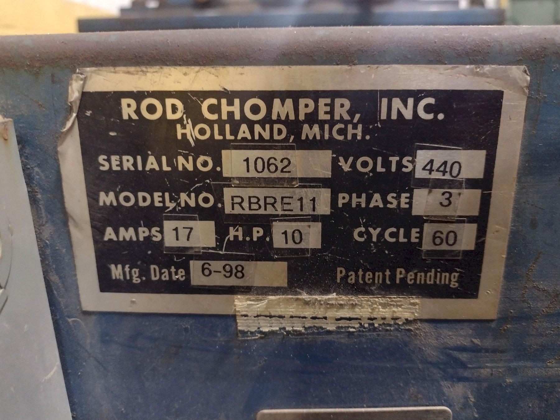 ROD CHOMPER MODEL #RBRE-11 ROTARY REBAR BENDER: STOCK #17904