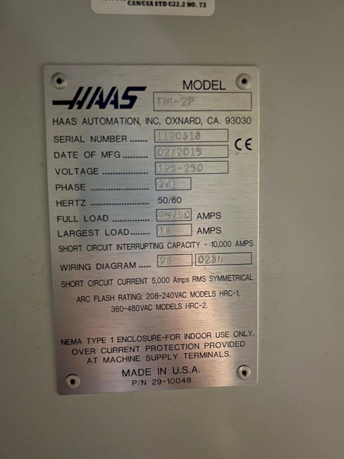 HAAS TM-2P VERTICAL MACHINING CENTER: STOCK #21040