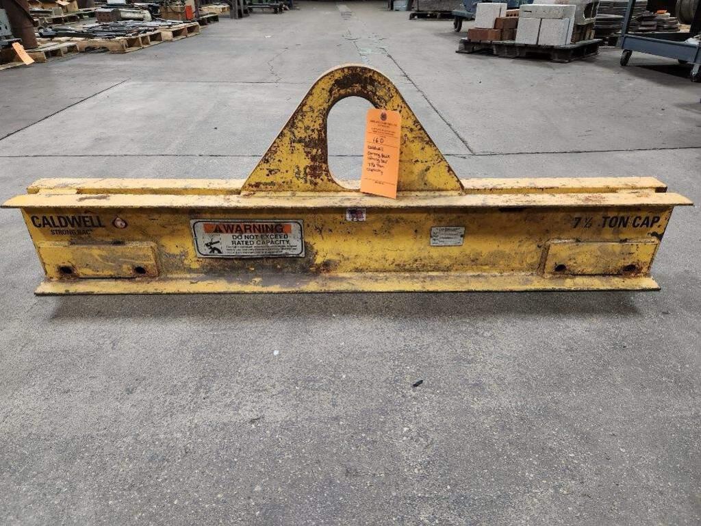 15,000 LBS CALDWELL MODEL 20-7.5-4 LIFTING BEAM/SPREADER BAR. STOCK ...