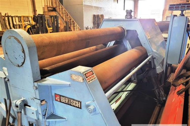 Bertsch 80-78FR 3/4″ x 8′ Hydraulic 4-Roll Double Pinch Plate Roll ...