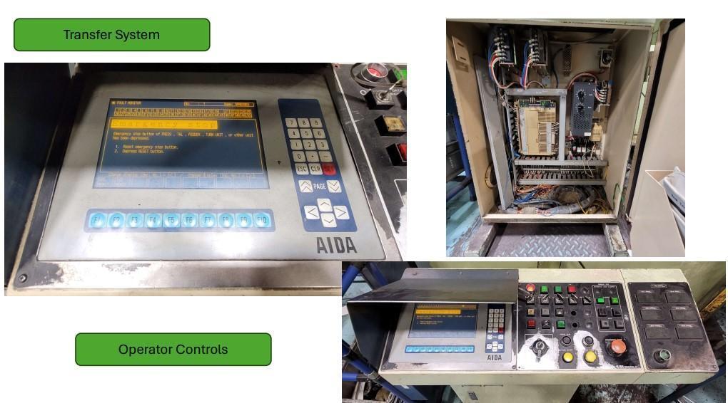 (3) 200 TON AIDA PRESS LINE, W/ STOCK FEEDER & TRANSFER SYSTEM: STOCK ...