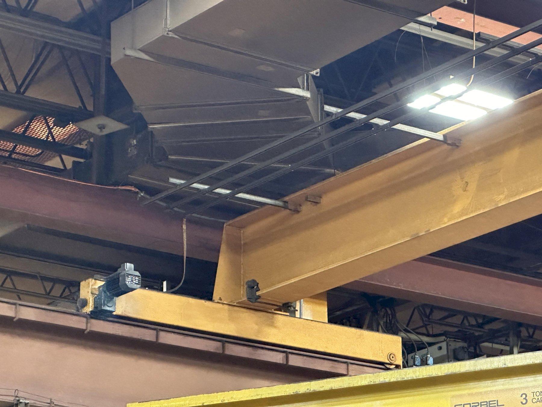 5 TON X 50′ DEARBORN BRIDGE CRANE W/ HOIST: STOCK #22258