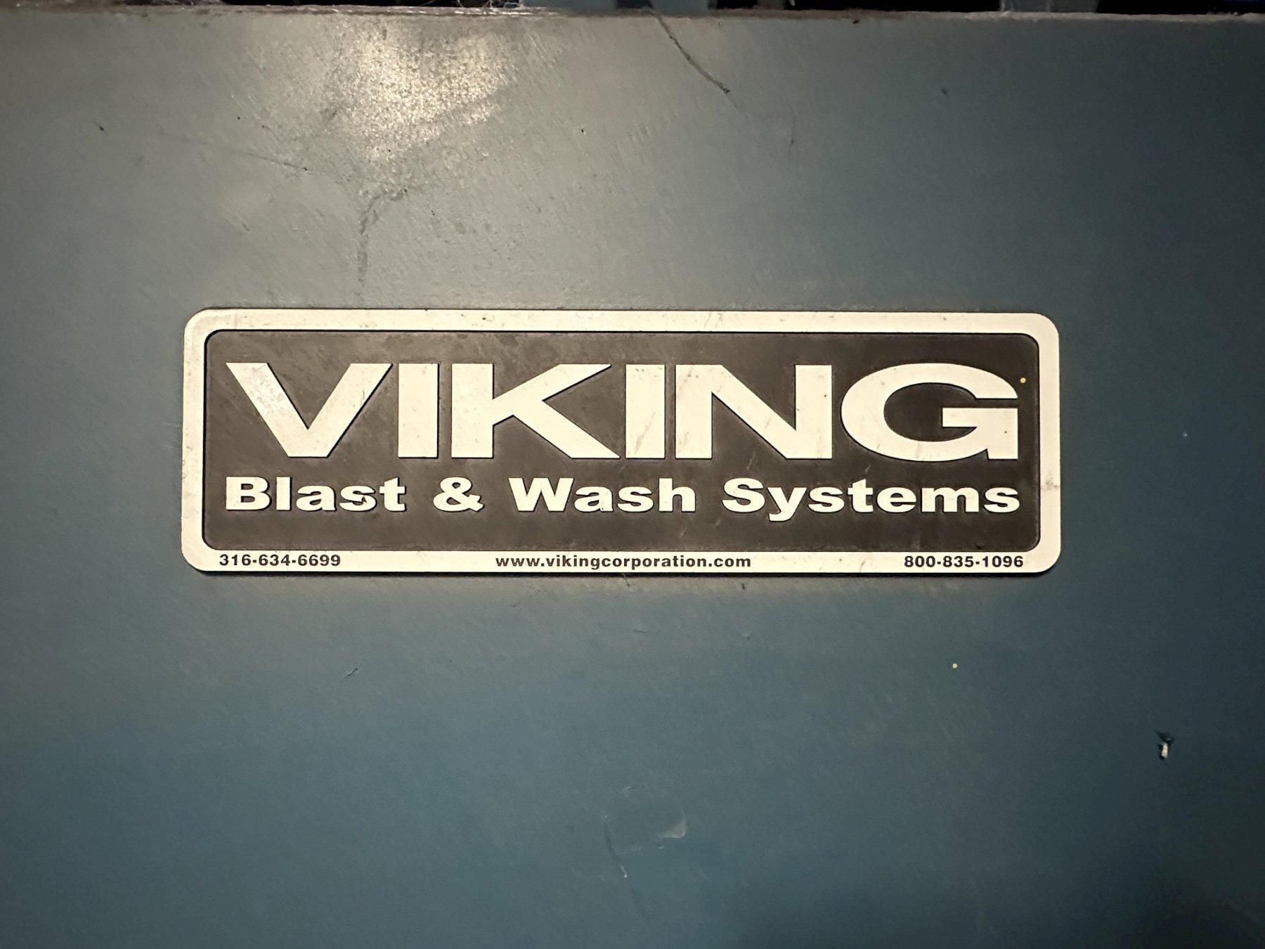 48″ TABLE VIKING MODEL #4812CT CONTINUOUS SHOT BLAST PARTS CLEANING ...