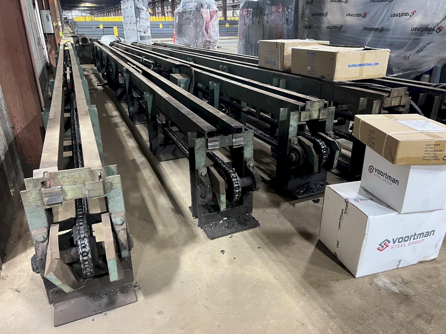 (5) 30′ LONG CHAIN DRIVED POWERED BEAM TRANSFER ARMS/CONVEYORS: STOCK ...