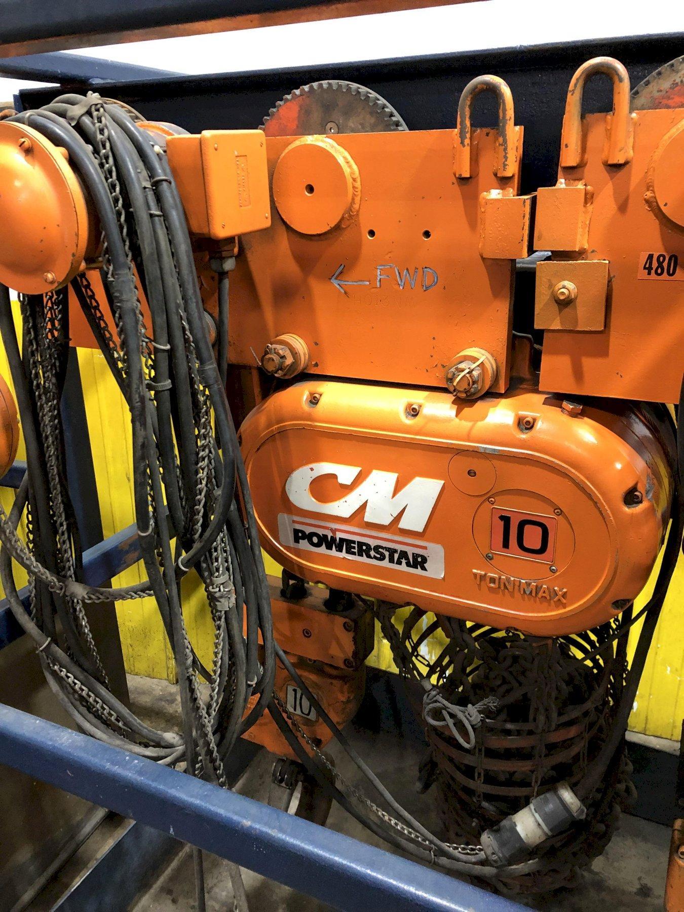 40 TON LIFTING HOIST SYSTEM: (4) 10 TON CM POWERSTAR ELECTRIC HOISTS ...