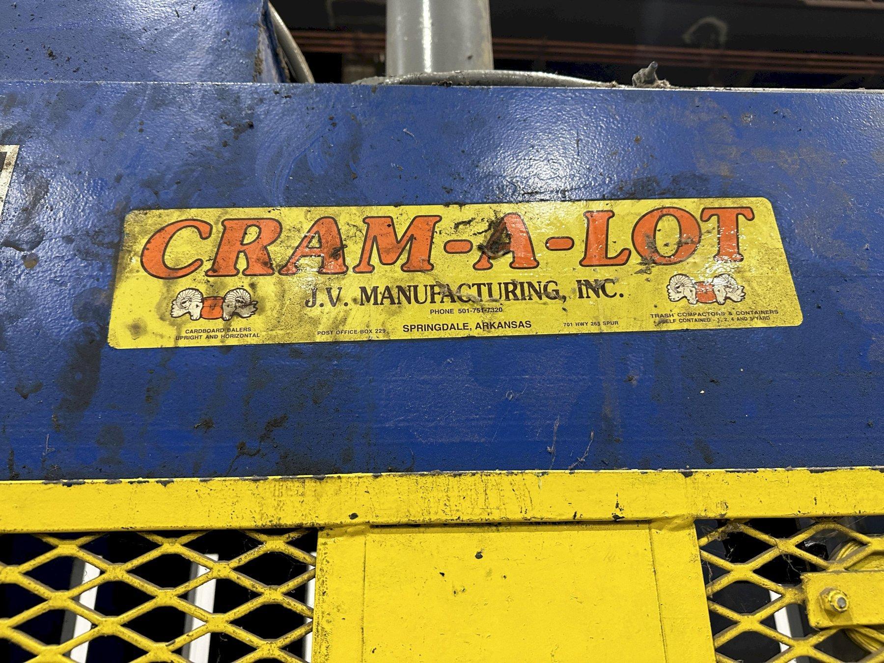 1998 CRAM-A-LOT MODEL 60-DB-LU VERTICAL CARDBOARD BALER: STOCK #22058