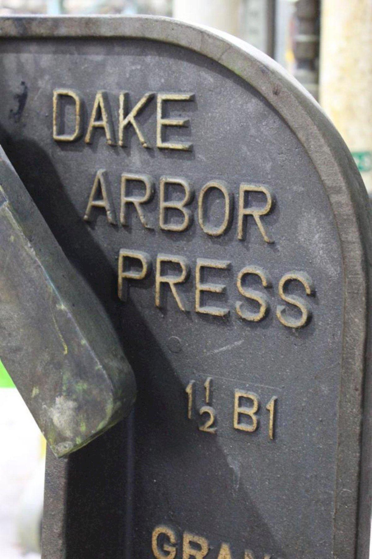 DAKE MODEL 1-1/2 B1 ARBOR PRESS: STOCK #22500