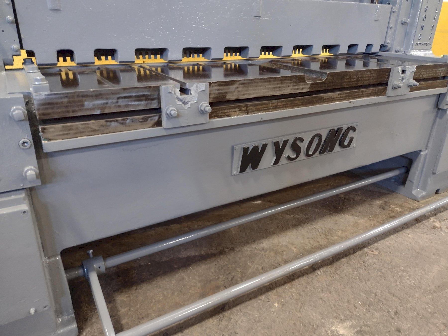 72″ X 3/16″ WYSONG MODEL #772 POWER SQUARING SHEAR: STOCK #16928