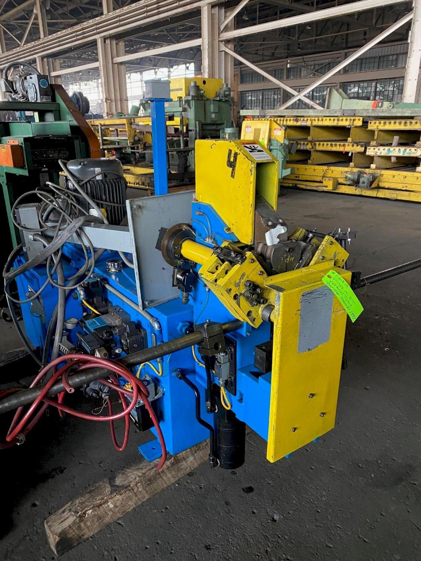 Pines No. 3 T Vertical Tube Bender Rebuilt 1997 Control A Bend Control ...