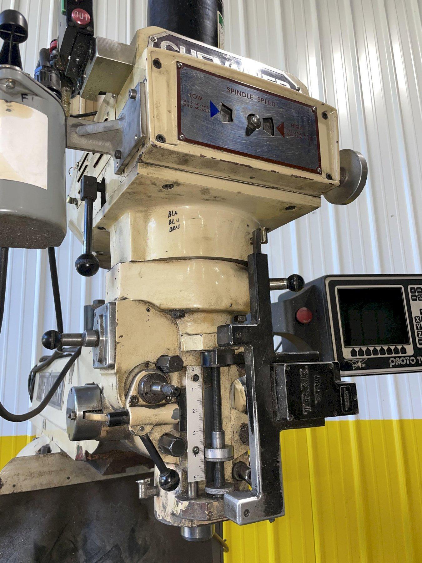 3 HP CHEVALIER MODEL #3VH PROTO-TRAX CONTROLLED VERTICAL MILL: STOCK #14932