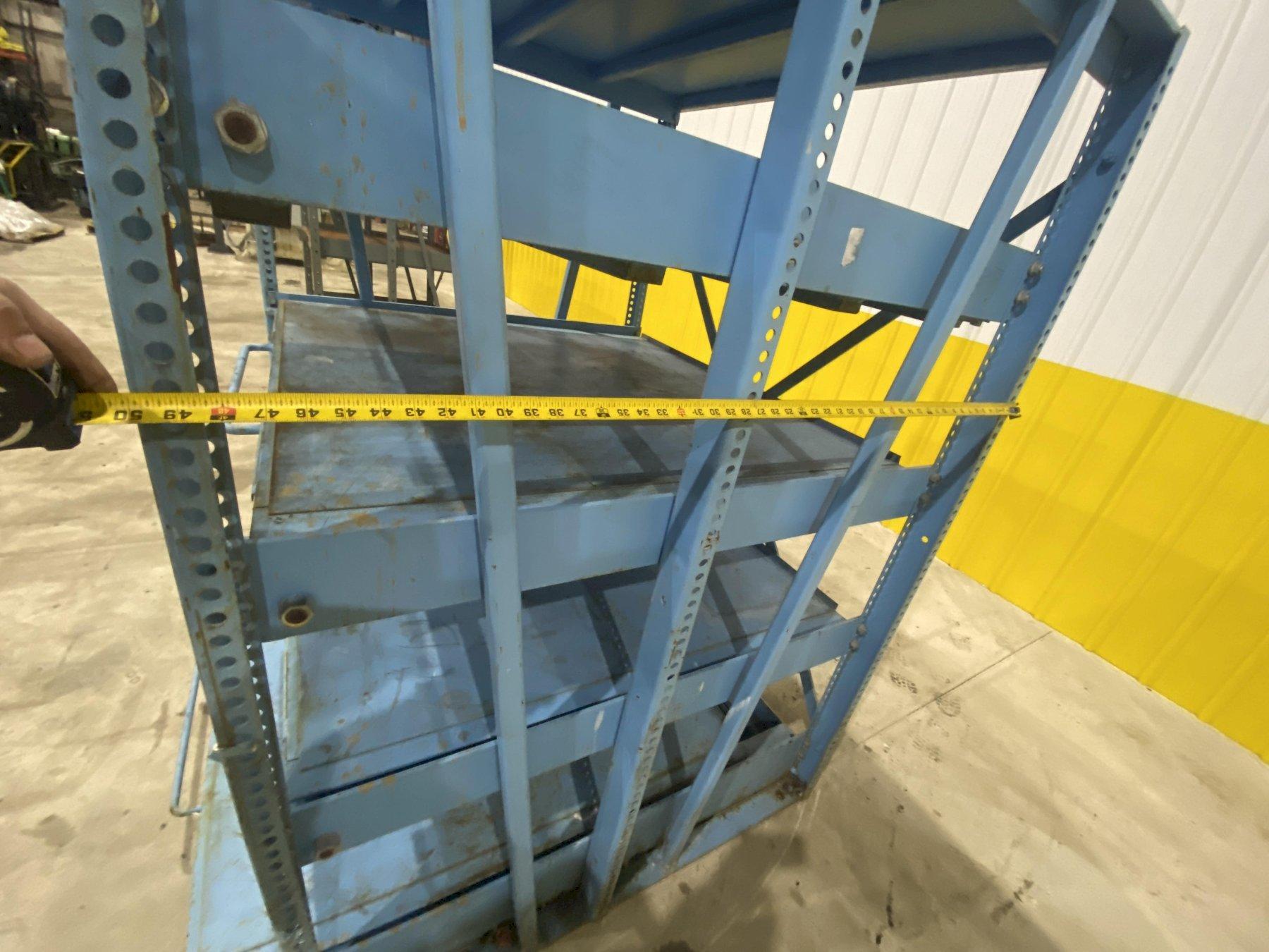 3 PULL- OUT DRAWER ADJUSTABLE DIE STORAGE RACK, 2000 LBS CAPACITY PER ...