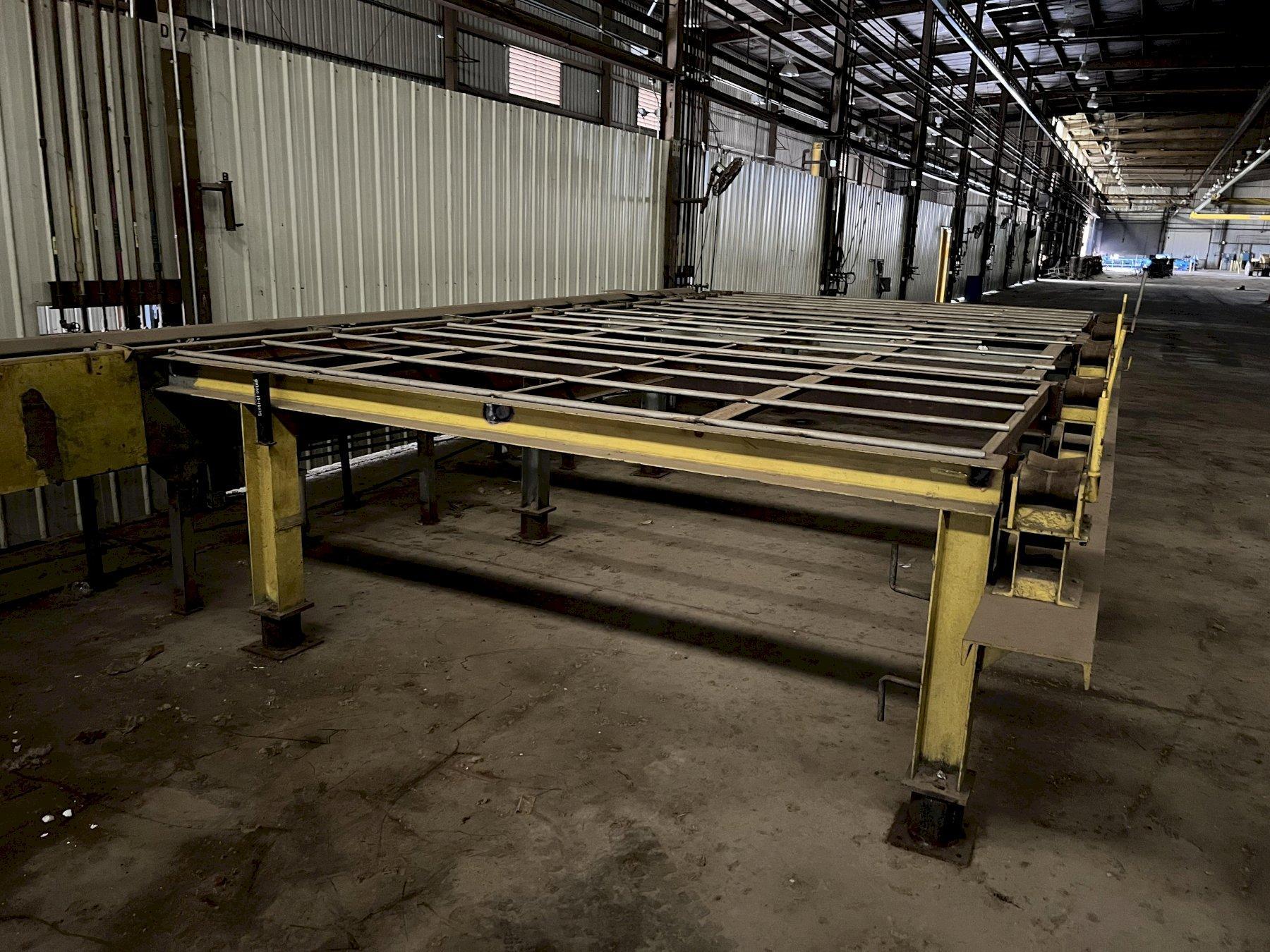 150′ LONG “V-TYPE” POWERED INFEED & OUTFEED CONVEYOR SYSTEM FOR PIPE ...