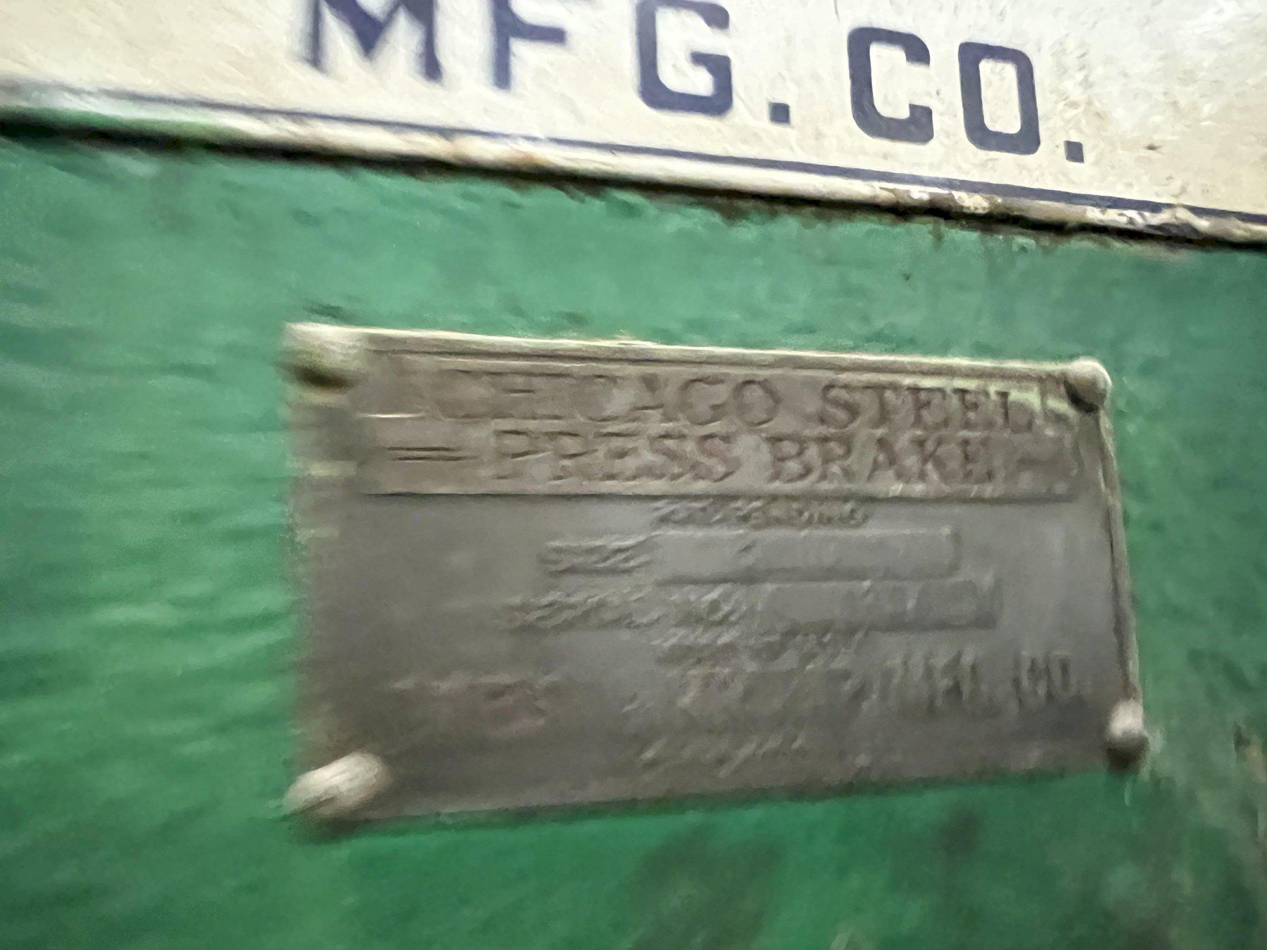 10’ CHICAGO D&K MECHANICAL PRESS BRAKE: STOCK 18691